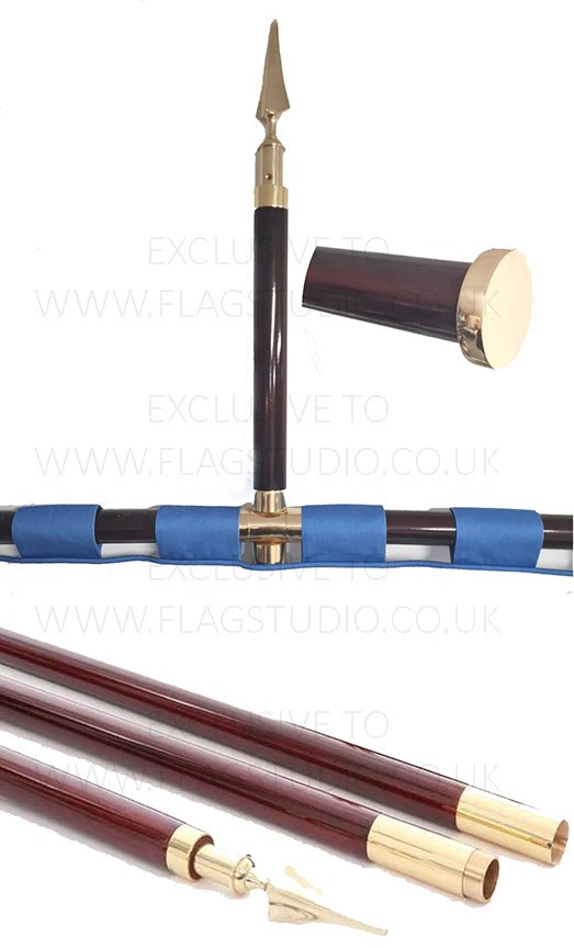 Cross bar ceremonial flag pole EXCLUSIVE TO FLAG STUDIO – Flag Studio